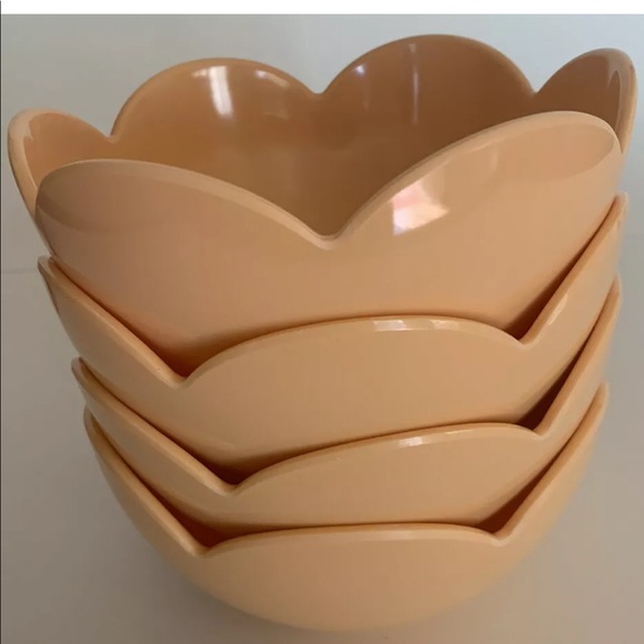 Spritz | Kitchen | 4 Set Spritz Flower Bowl Tulip Pastel Peach New ...